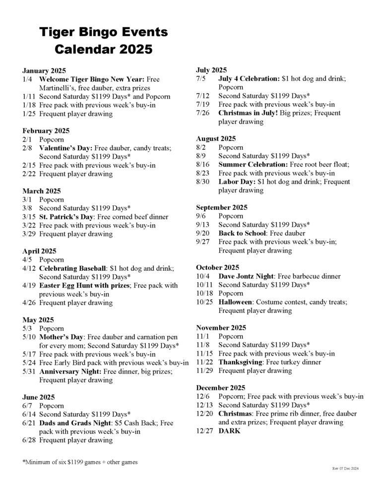 Tiger Bingo! – Tiger Boosters